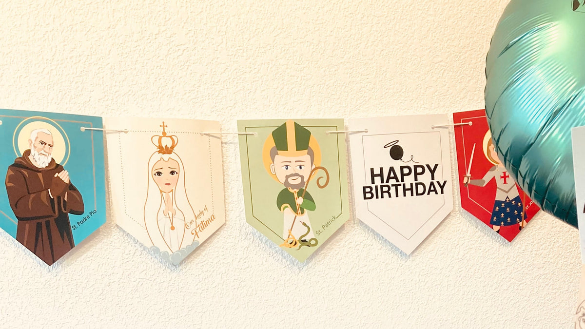 🎉 Saintly Happy Birthday Banner – Party Like A Saint