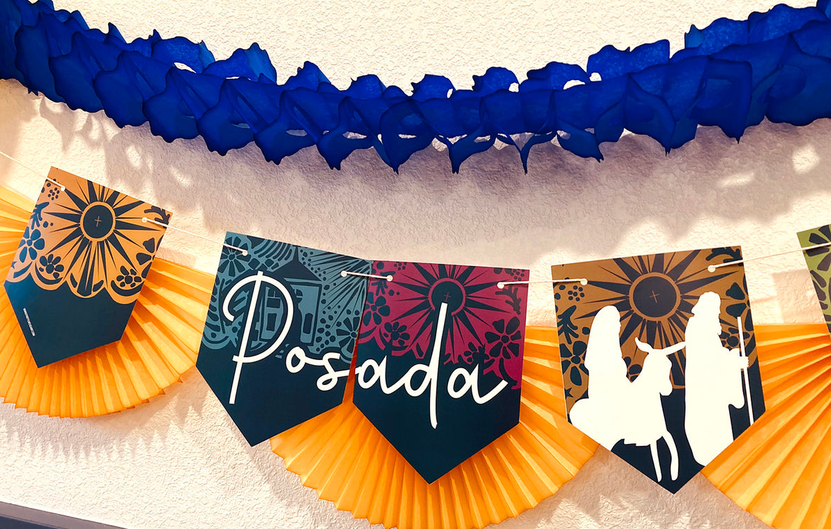 Posada Banner PLUS Balloons + Streamers – Party Like A Saint