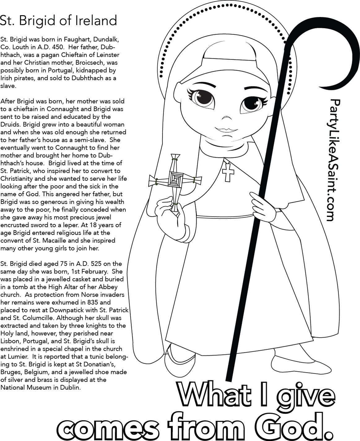 2024 All Saints Day coloring pages – Party Like A Saint
