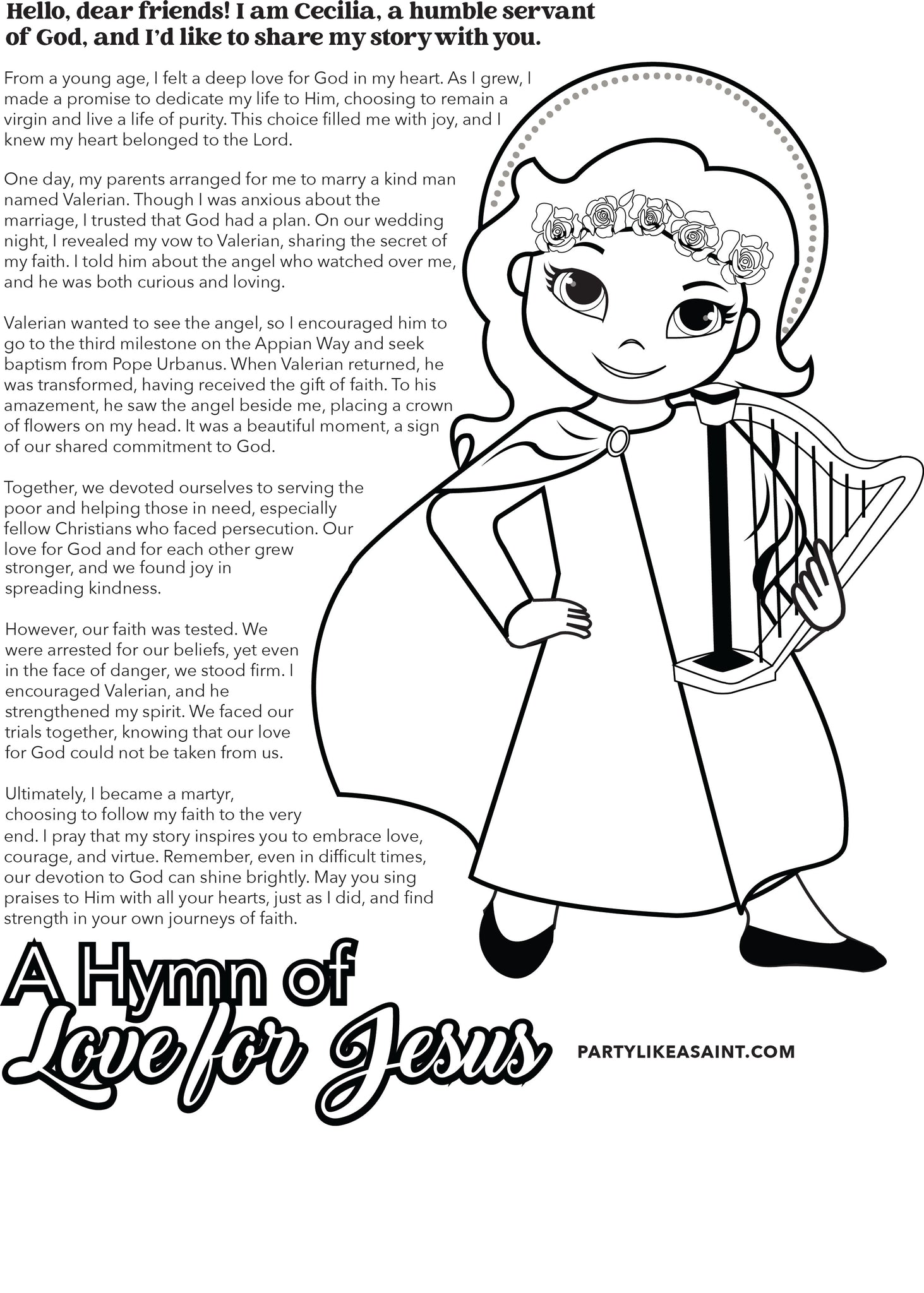 2024 All Saints Day coloring pages – Party Like A Saint