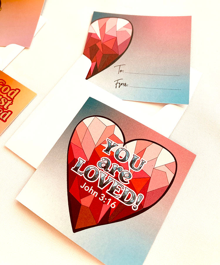 Scripture Love Note Mini Cards (3x3) + USA-Made Self-Seal Envelopes ...
