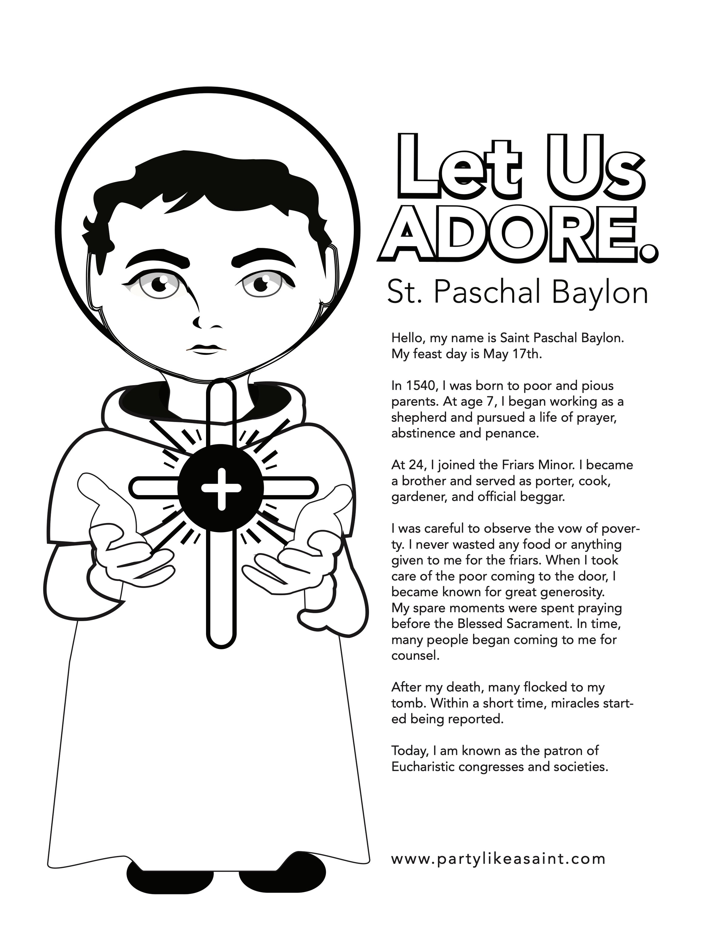 2024 All Saints Day coloring pages – Party Like A Saint
