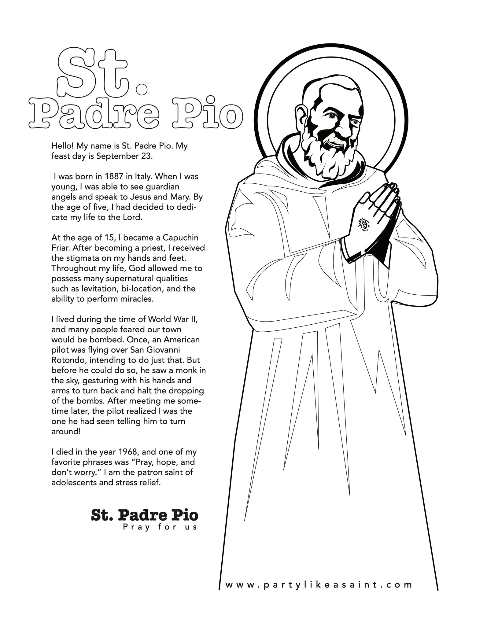 2024 All Saints Day coloring pages – Party Like A Saint